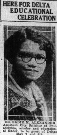 Dr. Sadie Tanner Mossell Alexander, Delta Sigma Theta, # ...